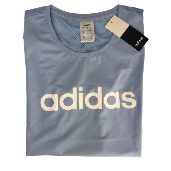 adidas | Tops | Adidas Logo Athletic Tee Short Sleeve Mesh Back | Poshmark